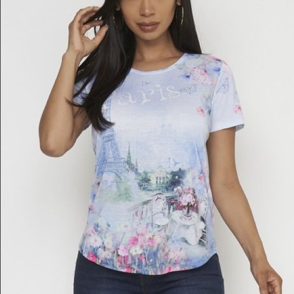 Allison Daley | Tops | Round Neck Missy Graphic Top | Poshmark